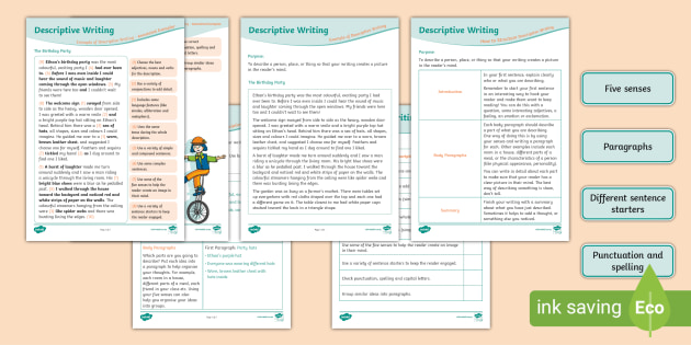 Level 2 Writing - Descriptive Writing Pack (teacher made)