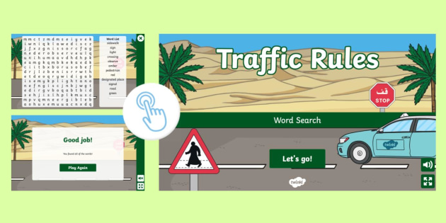 Road Safety Interactive Word Search (Teacher-Made)