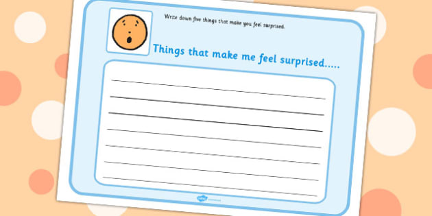 5 Things That Make You Feel Surprised Writing Frame