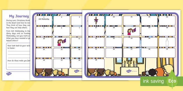 Lent - My Journey to Easter Activity (teacher made)