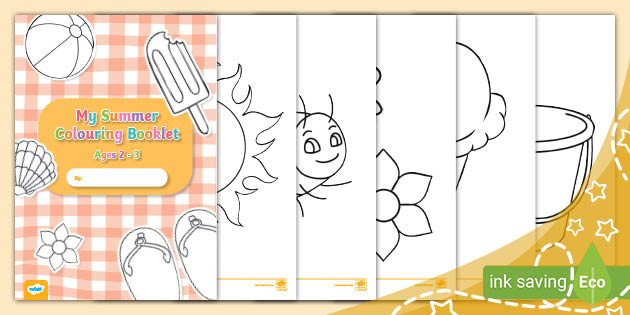 My Summer Colouring Booklet Ages 2-3 (Teacher-Made)