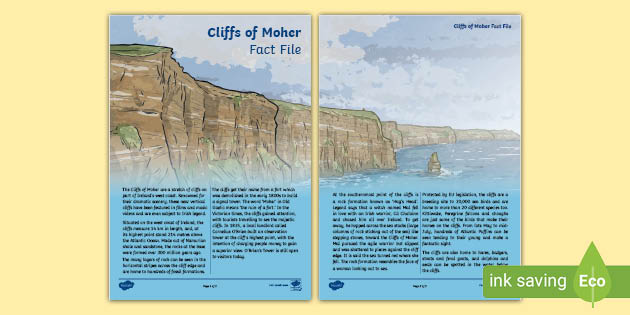 Cliffs of Moher Facts File (teacher made)