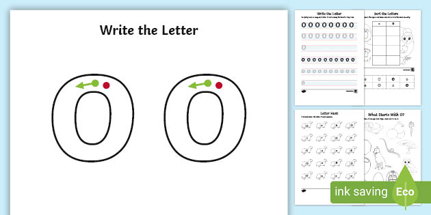 Letter O Handwriting Activity Pack (teacher made)