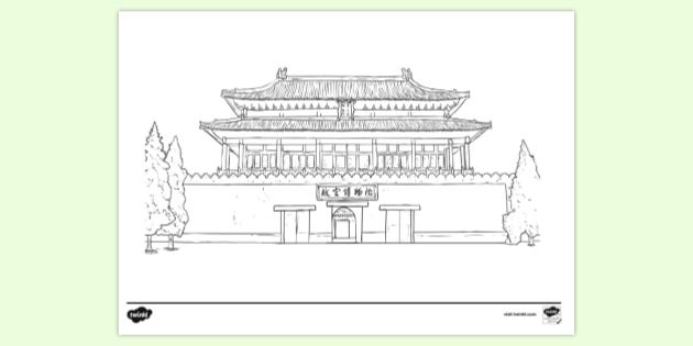Imperial Palace Colouring Sheet