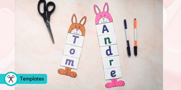Easter Bunny Name Craft Printable | Easter Bunny Craft
