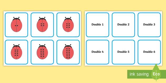 Ladybird Themed Doubles Matching Cards - Ladybird Bingo (10-20 ...