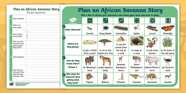 Plan and Write an African Savanna Story