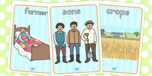 The Farmer and His Sons Display Posters (teacher made)