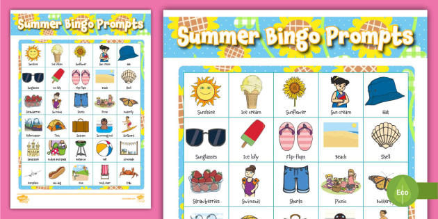 * NEW * Summer Bingo Game (teacher made)