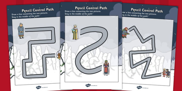 Babushka Pencil Control Path Worksheets (teacher made)