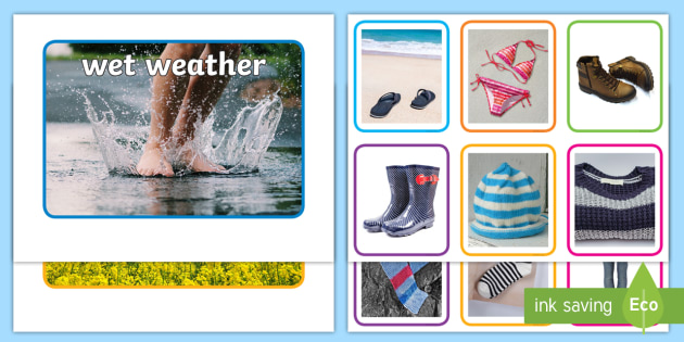 Weather and Clothes Photo Sorting Activity (teacher made)