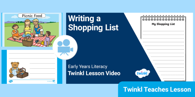 FREE! - Literacy | Writing a Shopping List (Teacher-Made)
