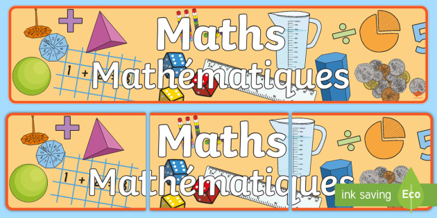 Maths Display Banner English/French - Maths Display Banner