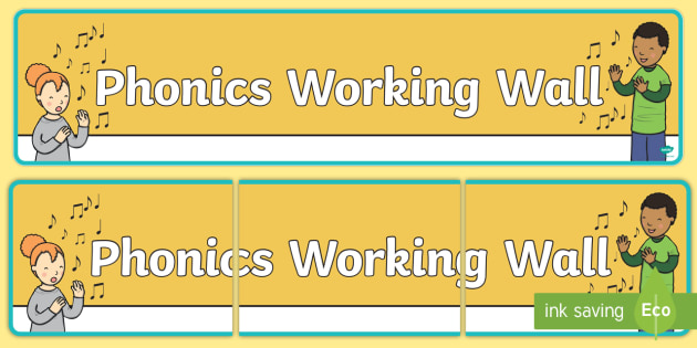 Phonics Working Wall Display Banner - phonic, working wall