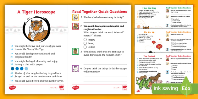 Year of the Tiger Phases 2-5 Phonics Texts (teacher made)