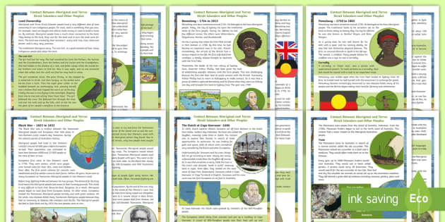 Contact between Aboriginal and Torres Strait Islander Peoples and ...