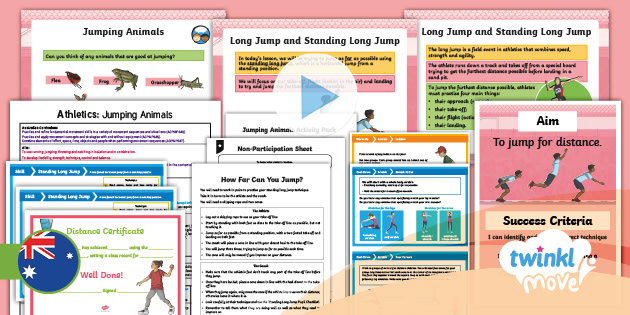 Move PE Year 3 Athletics Lesson 4: Jumping Animals Lesson Pack