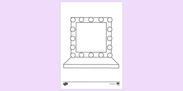 FREE! - Dressing Room Mirror Colouring Sheet | Colouring Pages