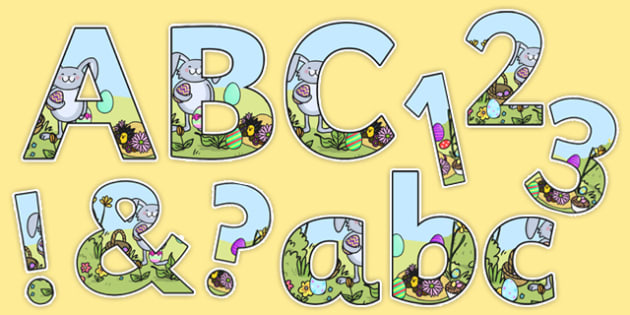 Easter Themed Display Lettering - easter, religion, RE, letters