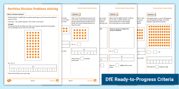 👉 Partitive Division Problems Activity (teacher made)