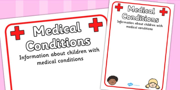 Pupil Medical Conditions Information Poster - medical, medical