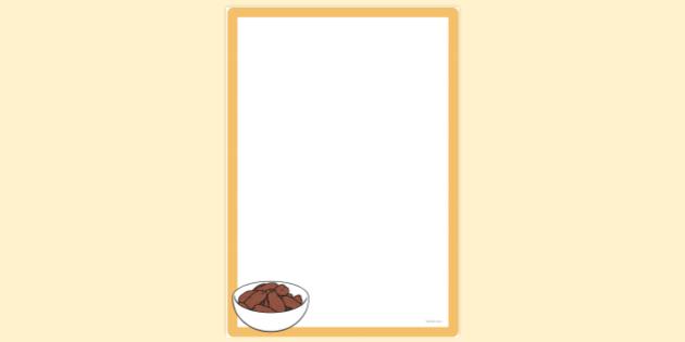 FREE! - Simple Blank Bowl of Dates Page Border | Twinkl