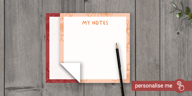 Sunflower Sticky Notes in Red and Yellow (teacher made)