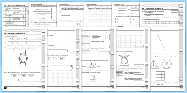 Year 3 Maths Reasoning Test Set 3 Assessment Pack And Analysis Grid