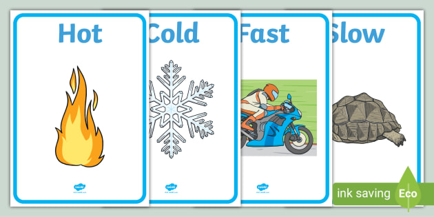 👉 Posters d'affichage : Les contraires - Anglais LV