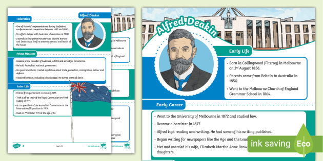 Alfred Deakin Differentiated Fact Files - Year 6 HASS