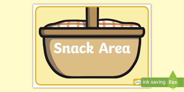 Basket Snack Area Sign (teacher made)