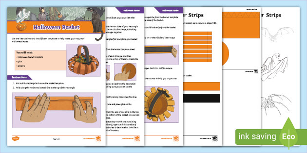 Halloween Basket Craft Activity (teacher made)