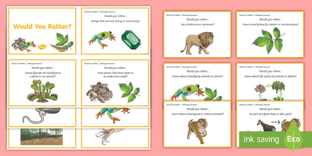 Australia - Science - Would You Rather...? Biological Sciences Years 3-4
