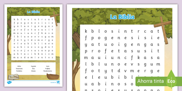Sopa De Letras De Los Diez Mandamientos Para Niños