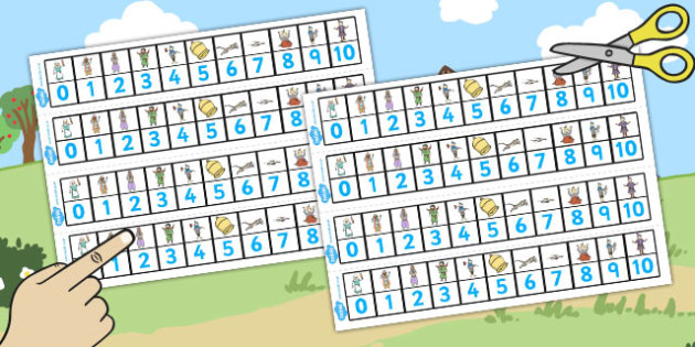 FREE! - Dick Whittington Number Track 1 10 - count, counting, maths