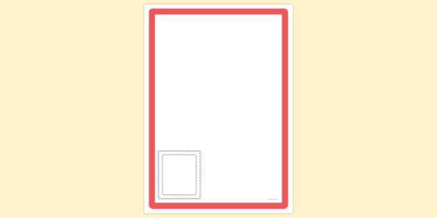 FREE! - Simple Blank Stamp Template Page Border | Twinkl