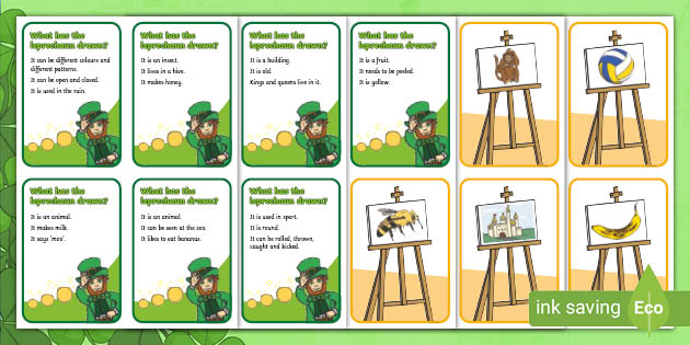 St. Patrick's Day: Drawing Inferences Activity Cards | SALT