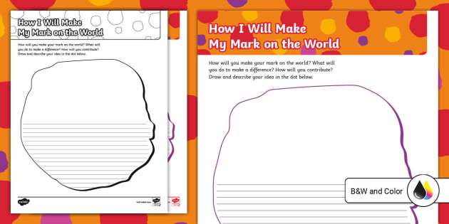 Dot Day: How I Will Make My Mark on the World Activity