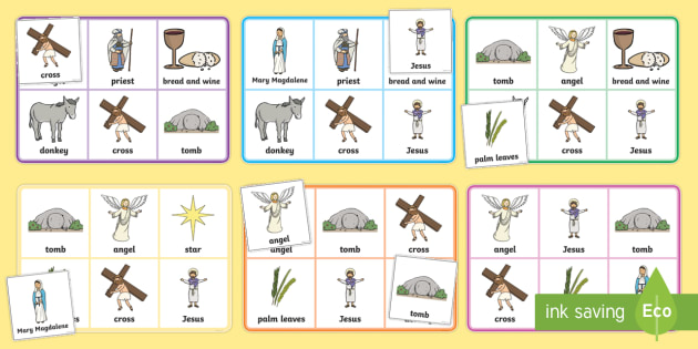 The Easter Story Vocabulary Bingo - ESL Easter Vocabulary Game