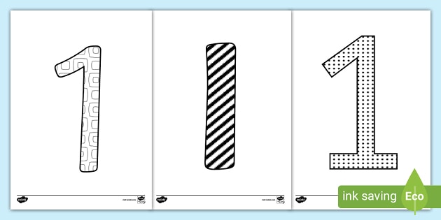 FREE! - Number 1 Template - Classroom Display - Educational Resource