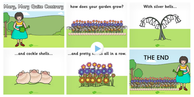 Mary Mary Quite Contrary PowerPoint (teacher made)