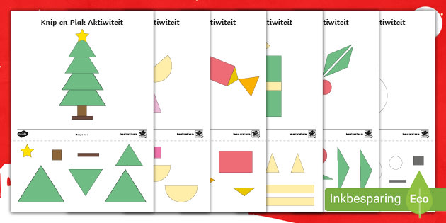 Kersfees Knip en Plak Aktiwiteit (teacher made)