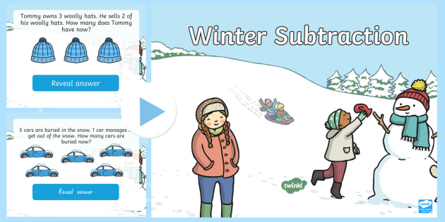 EYFS Winter Themed Subtraction PowerPoint