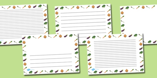 Vegetable Page Borders Landscape (teacher made)