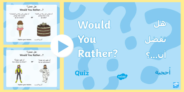 KS1 The Big End of the Year Would You Rather...? PowerPoint Game