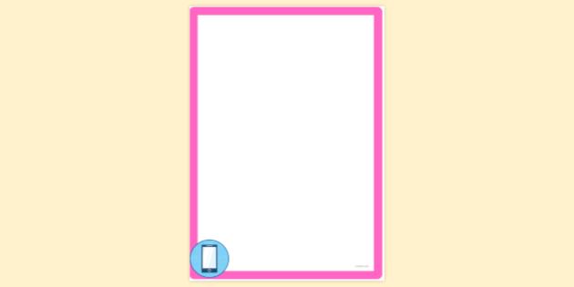 Mobile Cell Phone Icon Page Border