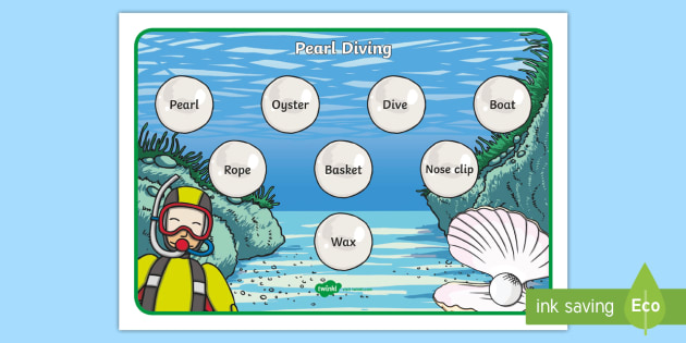 Pearl Diving Word Mat (Hecho por educadores)