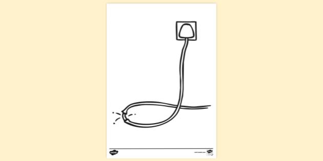 Frayed Wire Colouring Sheet | Colouring Sheets