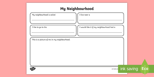 My Neighbourhood Worksheet