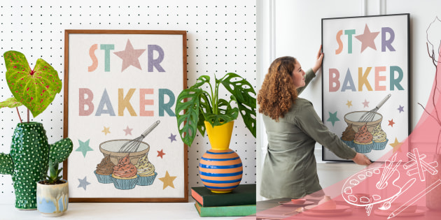 Bake Off Star Baker Pastel Colours Poster Twinkl Art Gallery